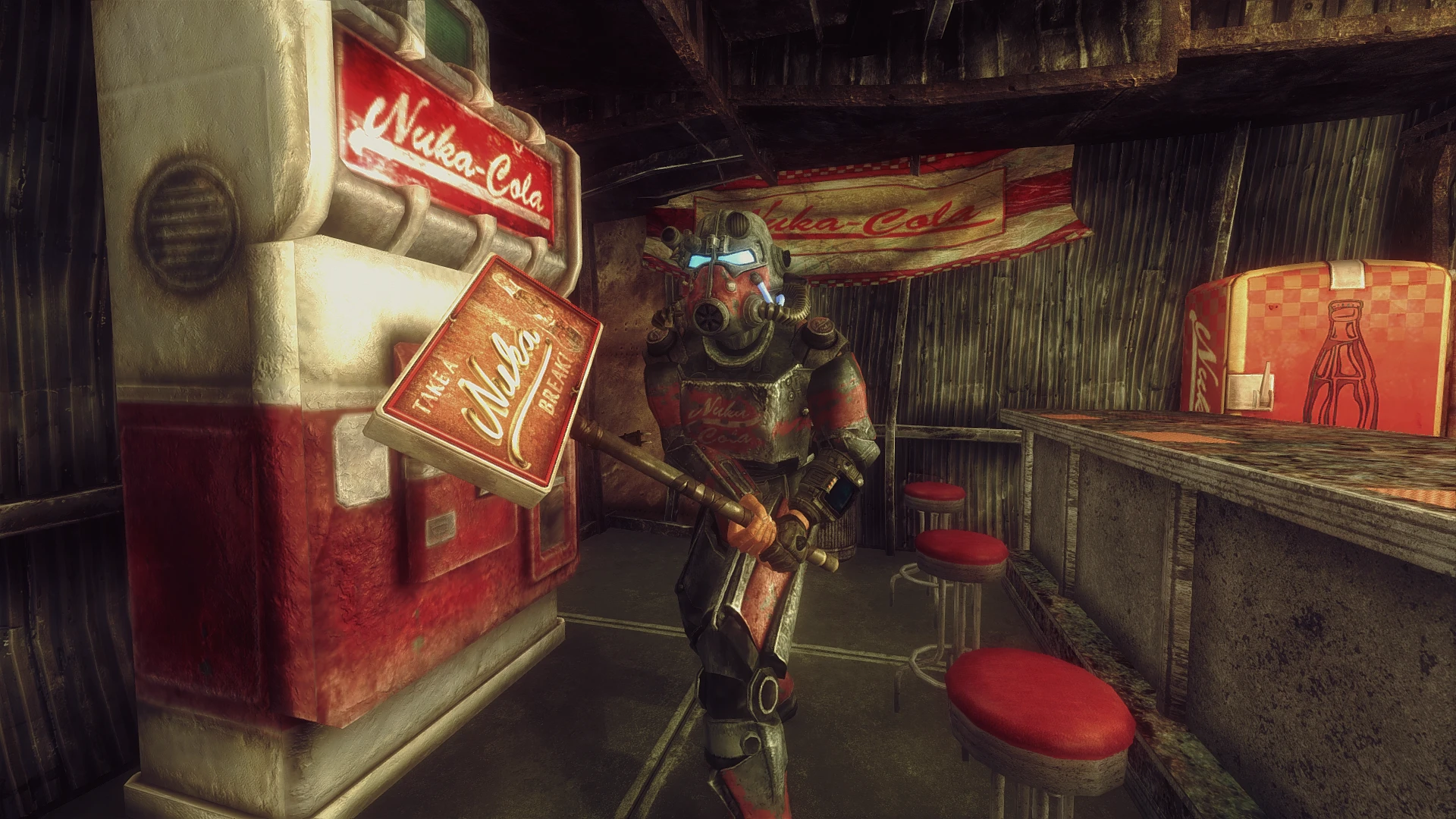 Nuka Cola Promotional Power Armor And Nuka Breaker At Fallout 3 Nexus Mods And Community