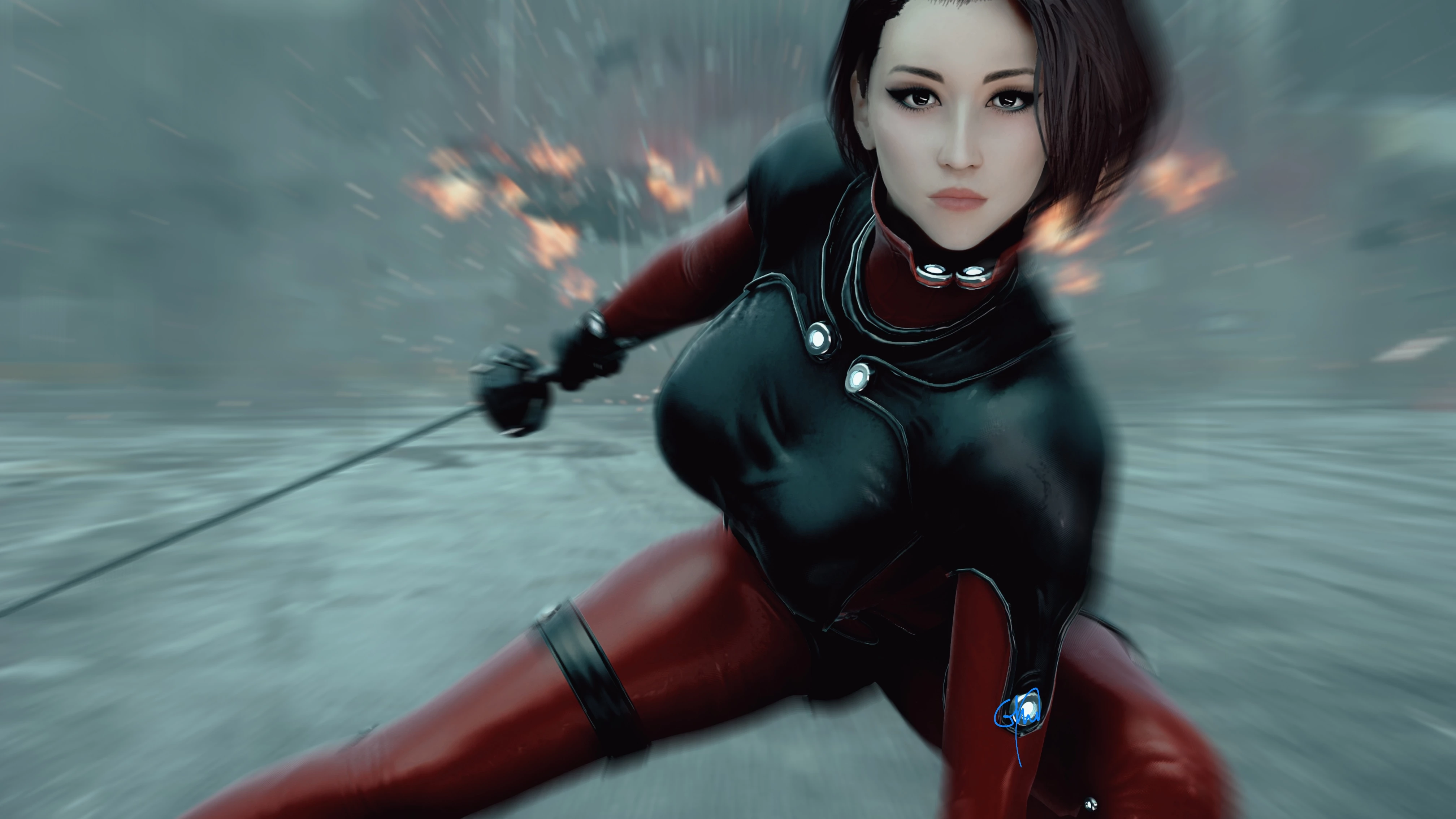 Gantz Outfit And Sword From Alvarixpt At Cyberpunk 2077 Nexus Mods And Community