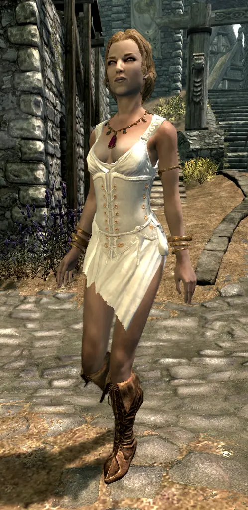 A White Mini Dress At Skyrim Nexus Mods And Community