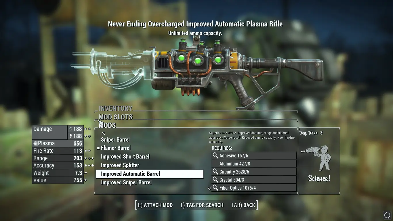 Winchester P94 Plasma Caster Tweaks At Fallout 4 Nexus Mods And Community