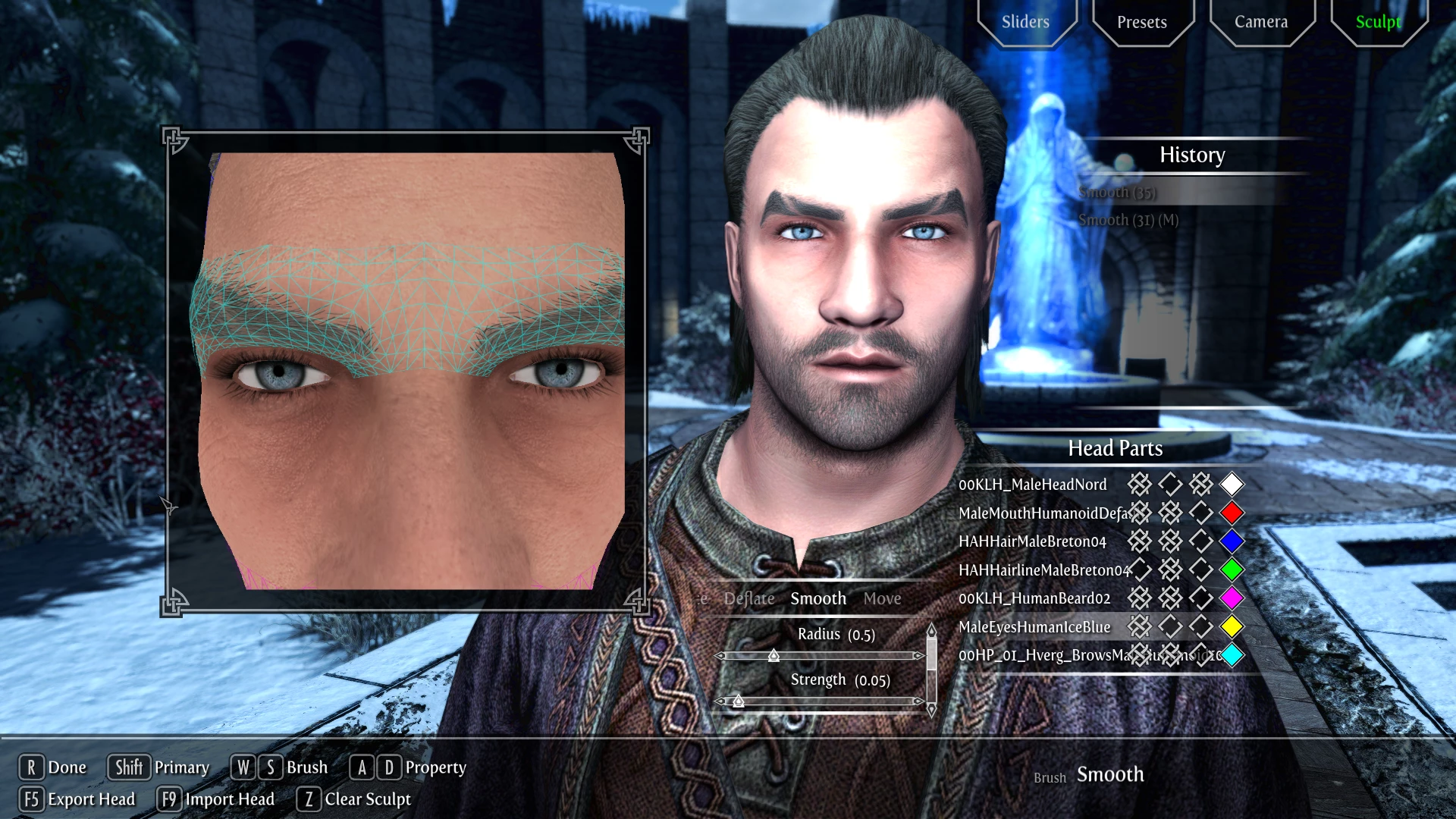 Hvergelmir Brows And Sg Eyebrows For High Poly Head At Skyrim Special