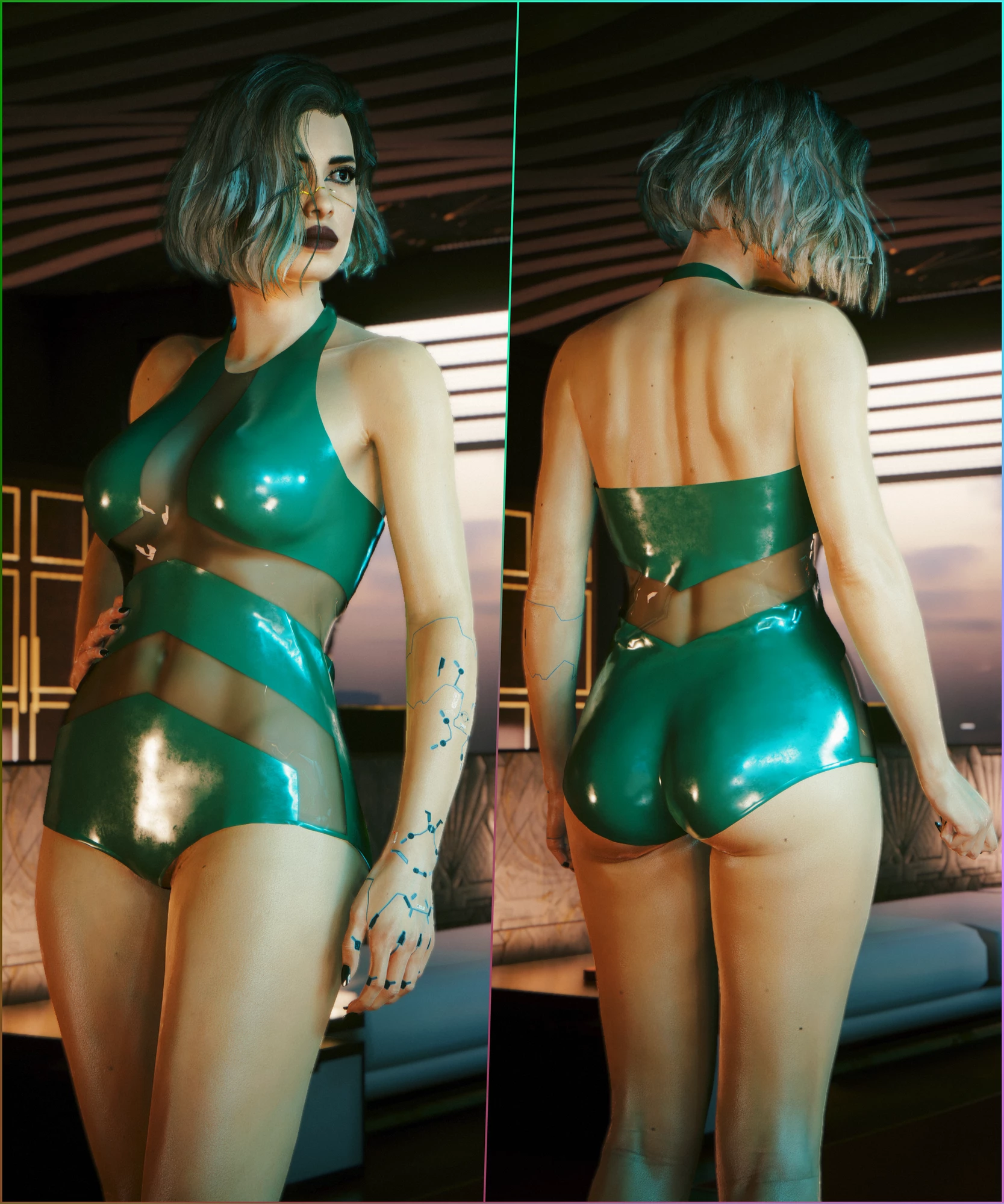 Nola Dreamers Glossy Swimsuit Archive Xl For Female V At Cyberpunk