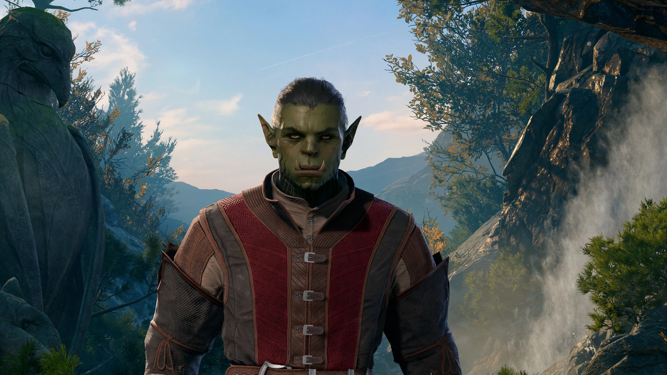 Female Half Orc Head 1 Over Male Half Orc Head 2 At Baldurs Gate 3