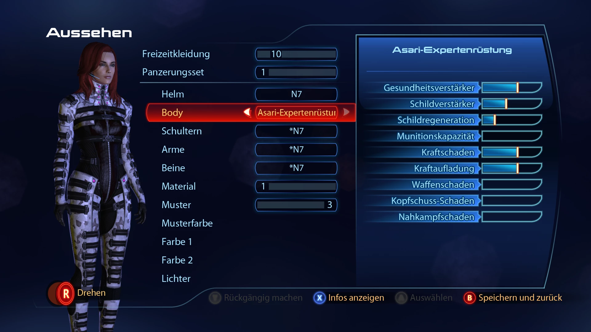 Customizable Asari Adept Armor Le3 At Mass Effect Legendary Edition Nexus Mods And Community